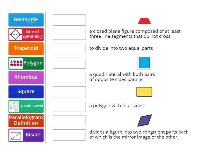 Quadrilaterals - Match up