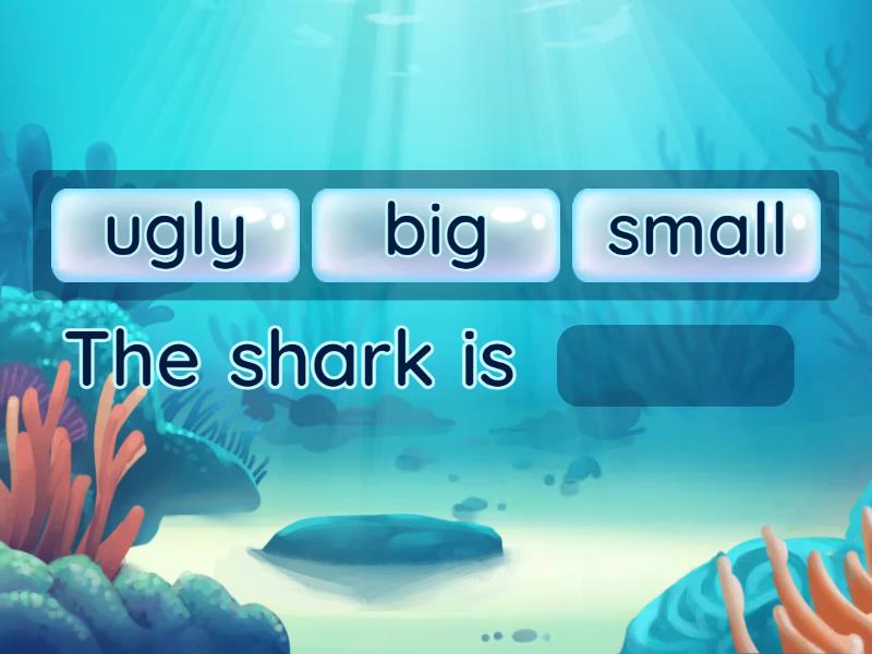 OCEAN ANIMALS & ADJECTIVES - Complete the sentence