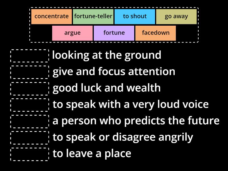 Aula 10 C - The Fortune-Teller - Building Vocabulary - Match up