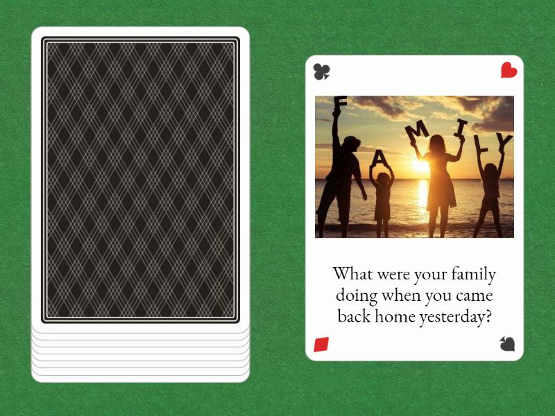 Past Simple and Past Continuous - Speaking cards