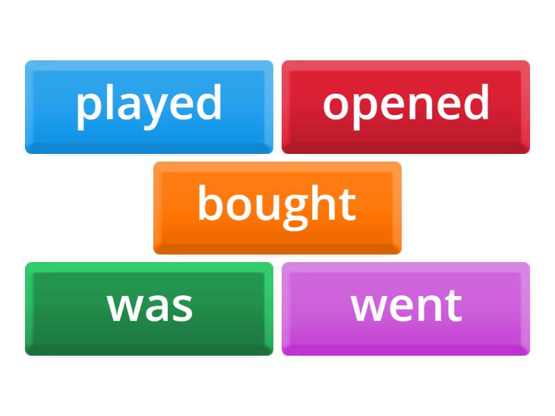 regular and irregular verbs - Flip tiles