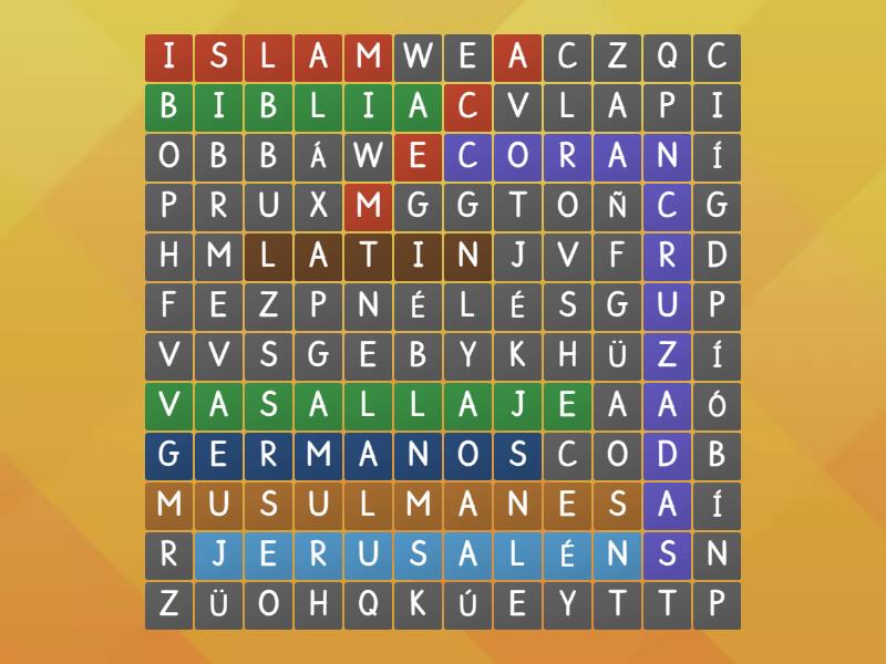 SOPA MEDIEVAL #GABRIELOS - Sopa de letras