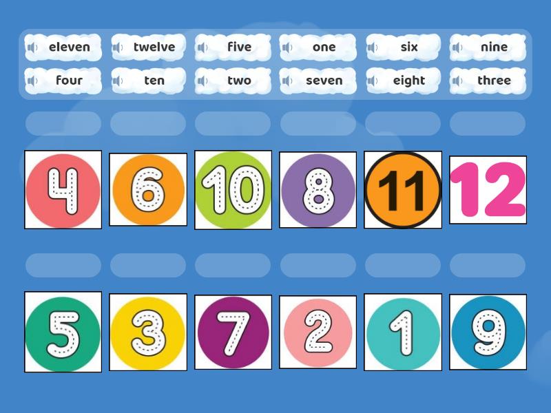 Numbers 1-12 - Match up