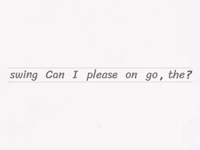 Family and Friends 1 2nd ed Fluency time 2 - Unjumble