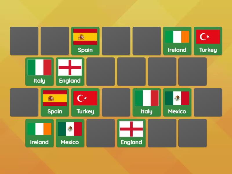 Countries - Matching pairs