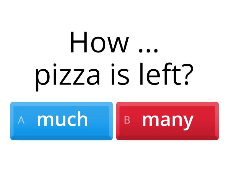 Much / many - Quiz