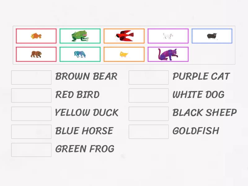 BROWN BEAR STORY MATCH UP - Une las parejas