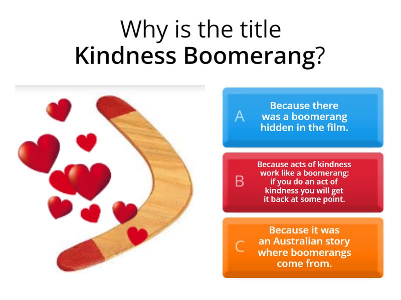 Acts of Kindness (Kindness Boomerang) - Quiz
