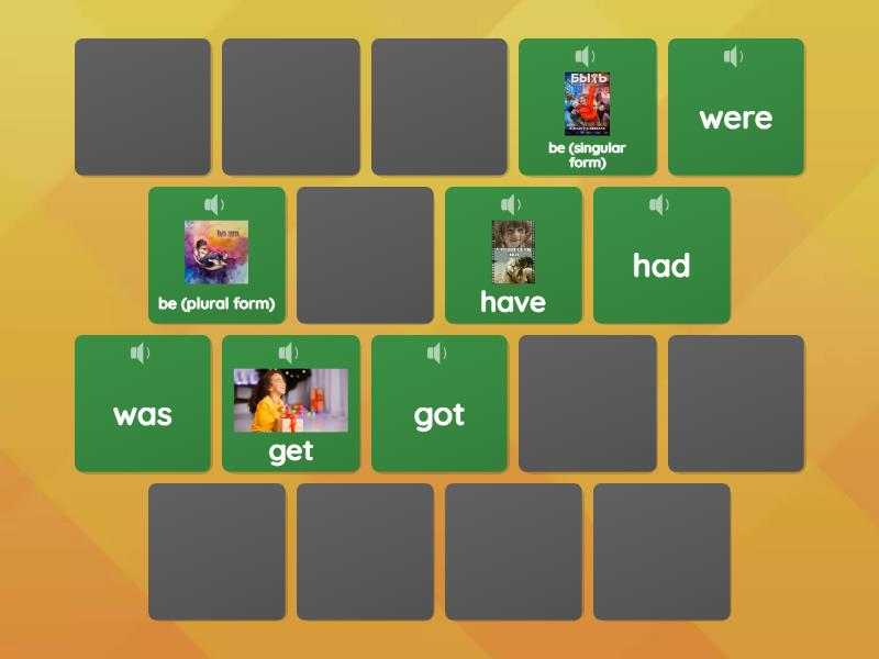 Spotlight 6 Module 7b irregular verbs (past simple) - Согласующиеся пары