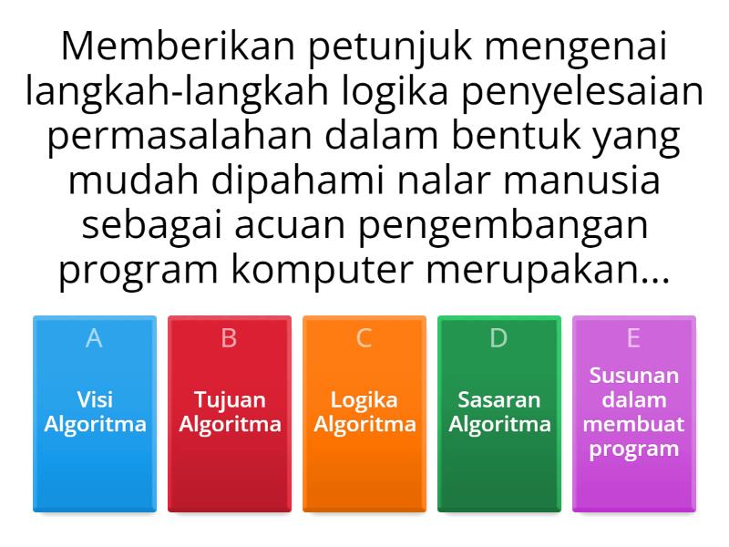Mengenal Algoritma dan Pemrograman - Quiz
