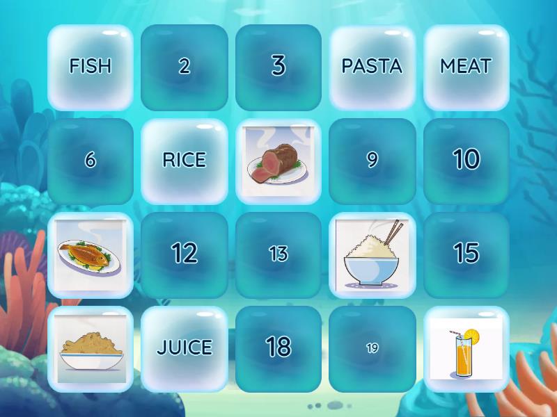 FOOD - memory game - Matching pairs