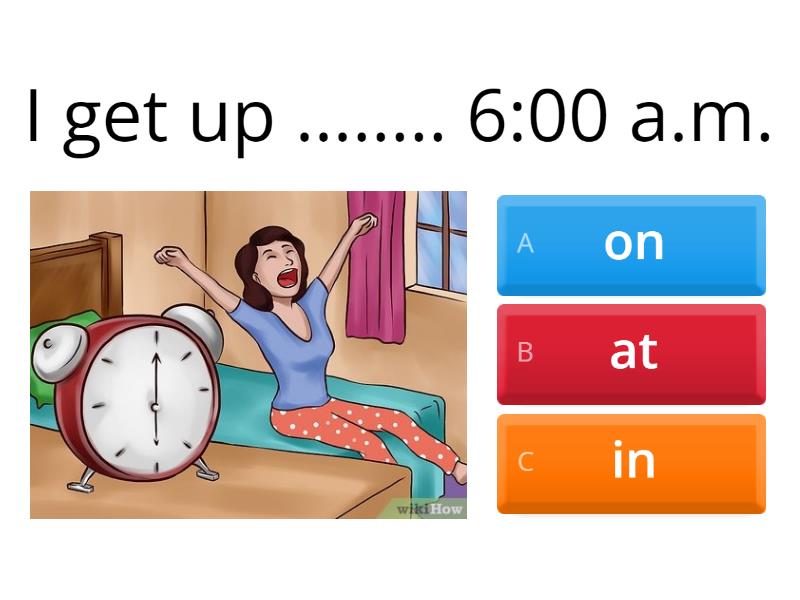 prepositions of time - Quiz