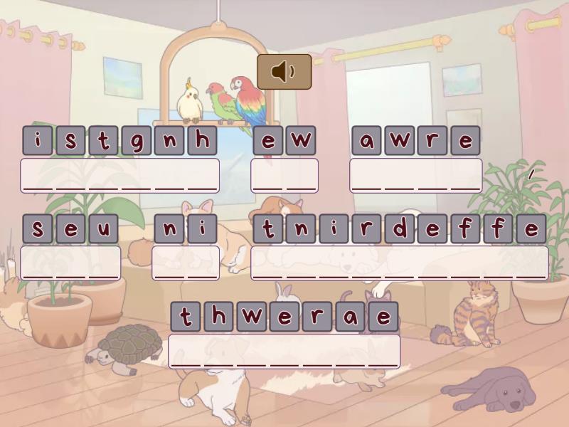 2B Ch7 Key Words - things we wear / use in different weather - Anagram