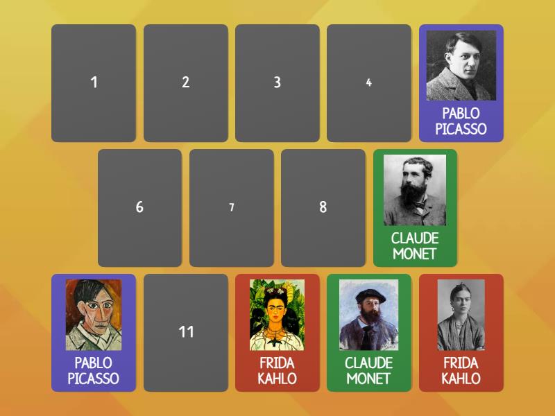Self portrait - Memory Game - Matching pairs