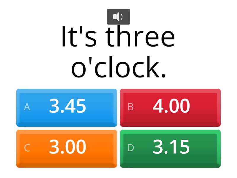 Telling time G4 U2 - Quiz
