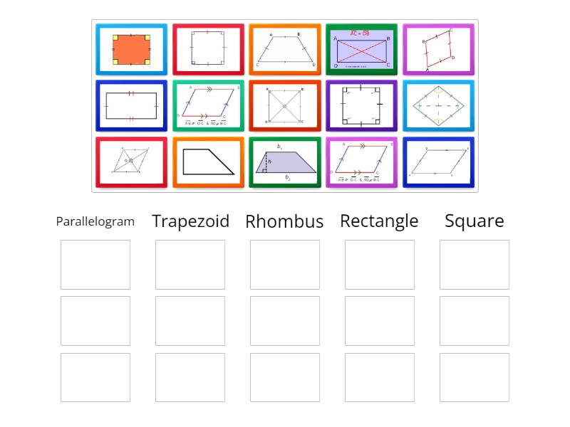 Quadrilaterals - Group sort