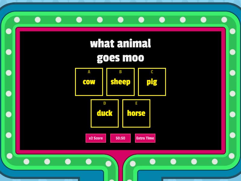 Farm animal quiz - Gameshow quiz