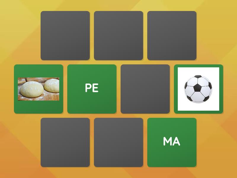 ENCUENTRA LA PAREJA DE LA SÍLABA INICIAL CON LA IMAGEN - Parejas