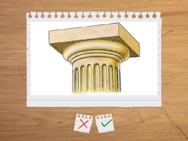 Quale tipo di capitello greco riconosci in figura? - Flash cards