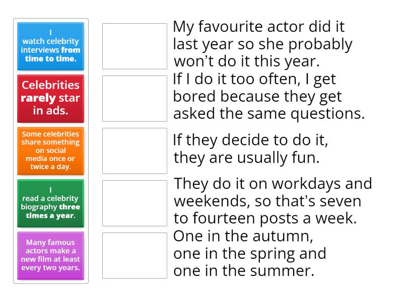 Find the match :) Match the sentences on the left with their follow-ups ...