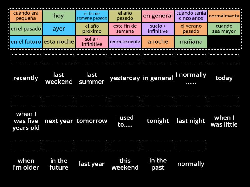 Temporal markers - Match up