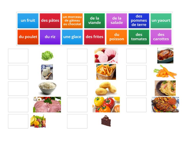 Tu as faim ? Qu'est-ce que tu veux manger ? - Match up
