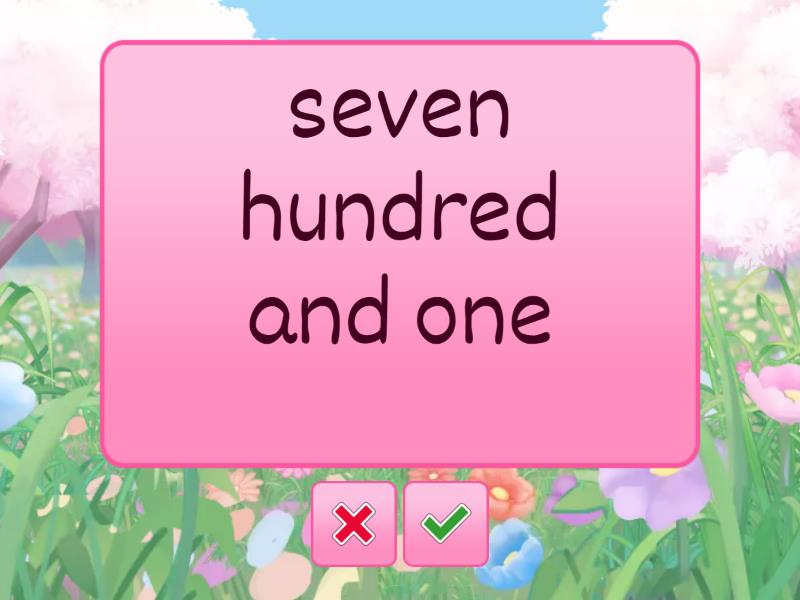 Whole numbers - Flash cards