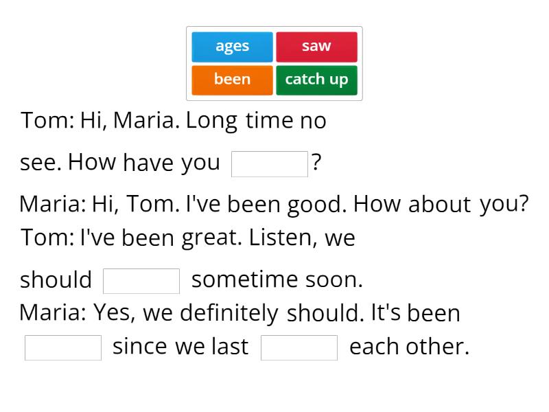 B1 Unit 3 Keeping in touch - Complete the sentence
