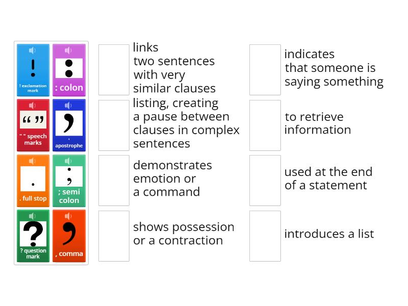 Punctuation Sorter - Match up