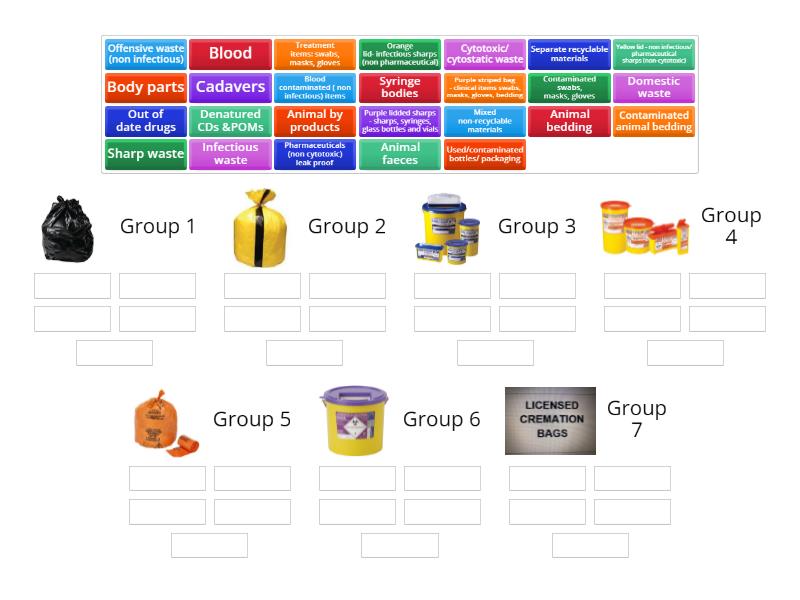 Waste segregation - Group sort