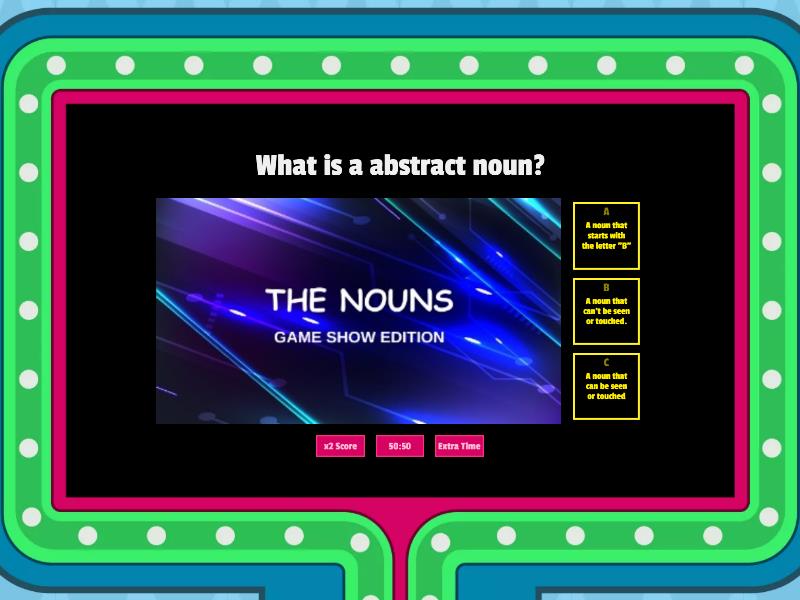 Nouns - Gameshow quiz