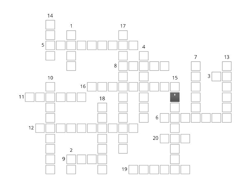 présent indicatif - Mots croisés