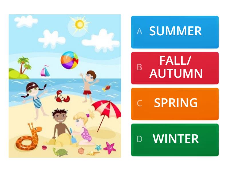 1st grade- SEASONS, WEATHER AND CLOTHES - Quiz