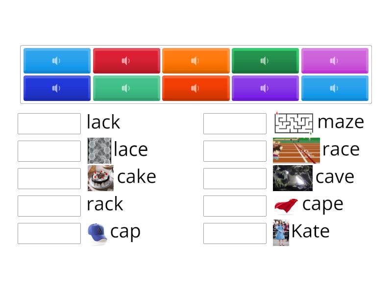 CVCe with a - Match up