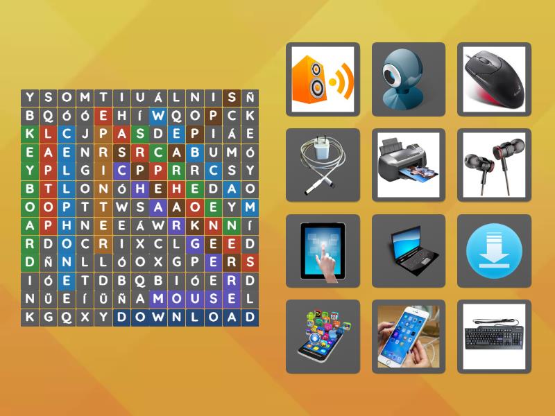 Technology Vocabulary - Wordsearch