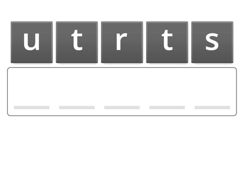 UFLI Short Vowels Advanced CCVCC AND CCCVC Words Word Work Phoneme Target u - Anagrama