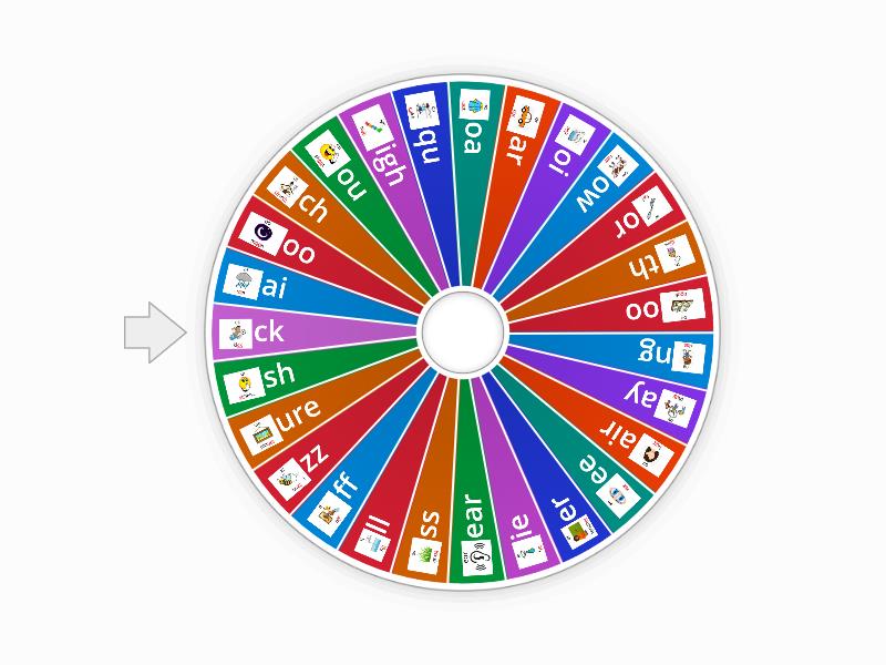 Phrase 3 Phonics Bingo - Spin the wheel