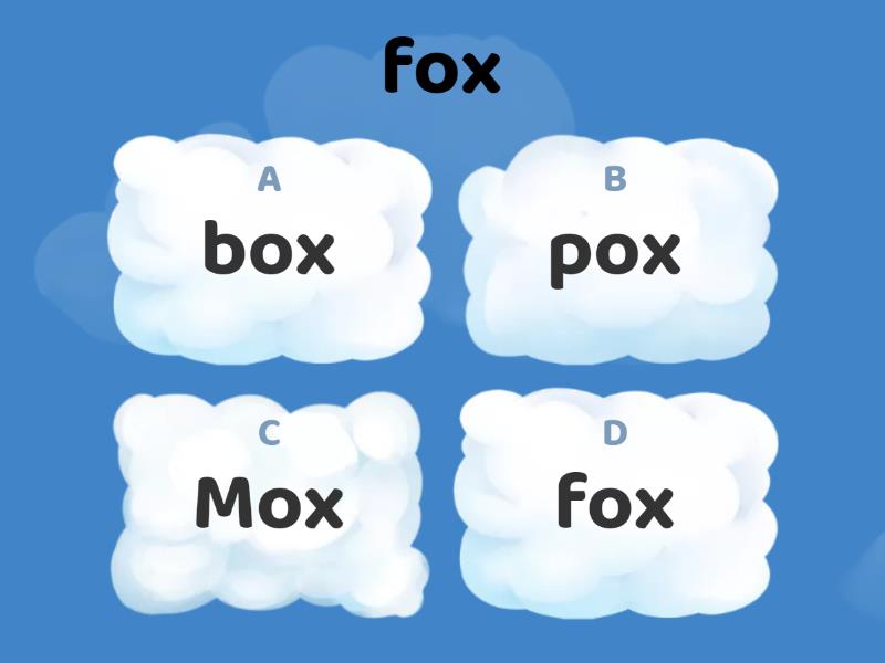 Phonics CVC "ox" - Quiz