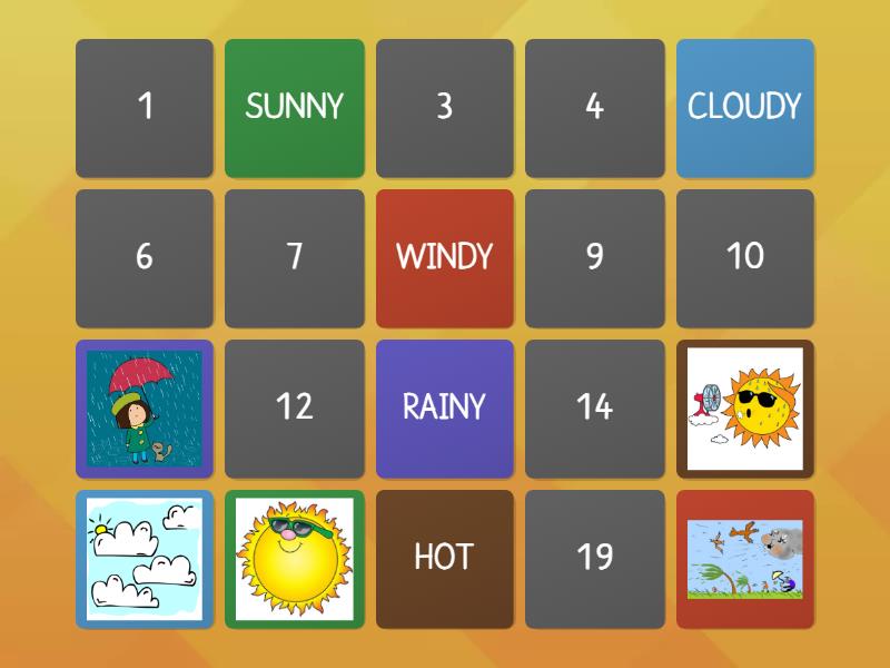 SEP 7 Unit 3 Class 5 - Weather (memory game) - Parejas