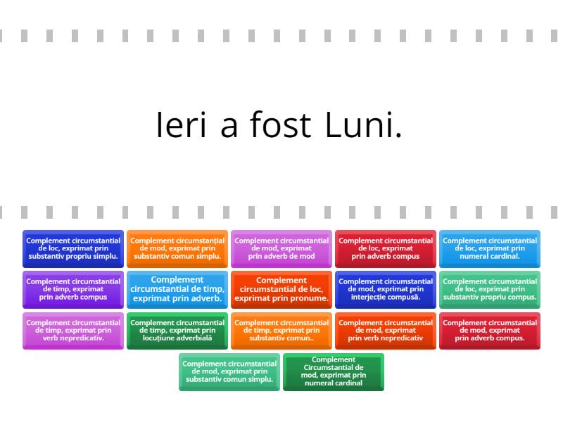 Complementul circumstanțial de loc, timp, mod, în Acuzativ - Find the match