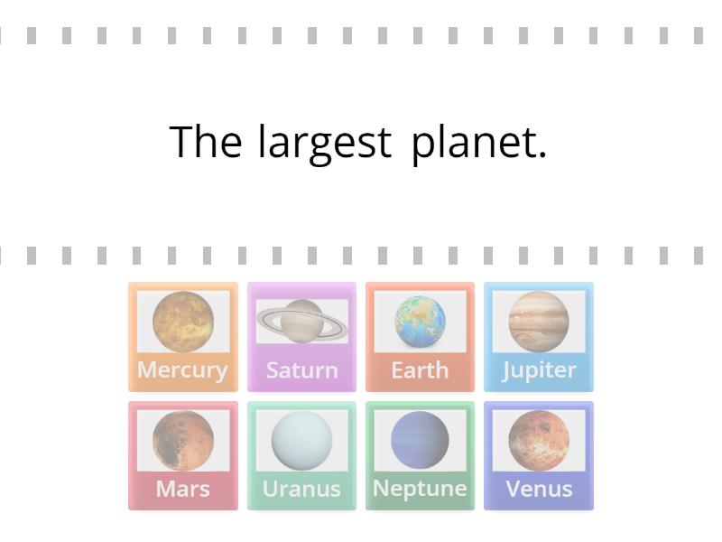 Planets of our solar system - Find the match