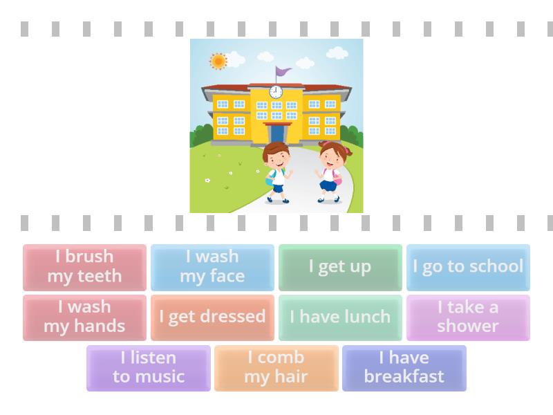 Daily activities- daily routines - Find the match