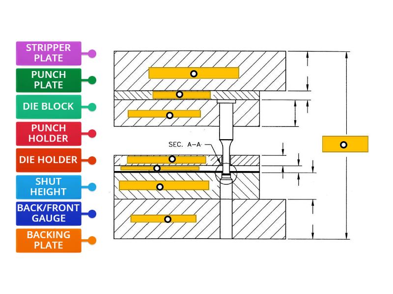 Punch Die Diagram - Labelled diagram