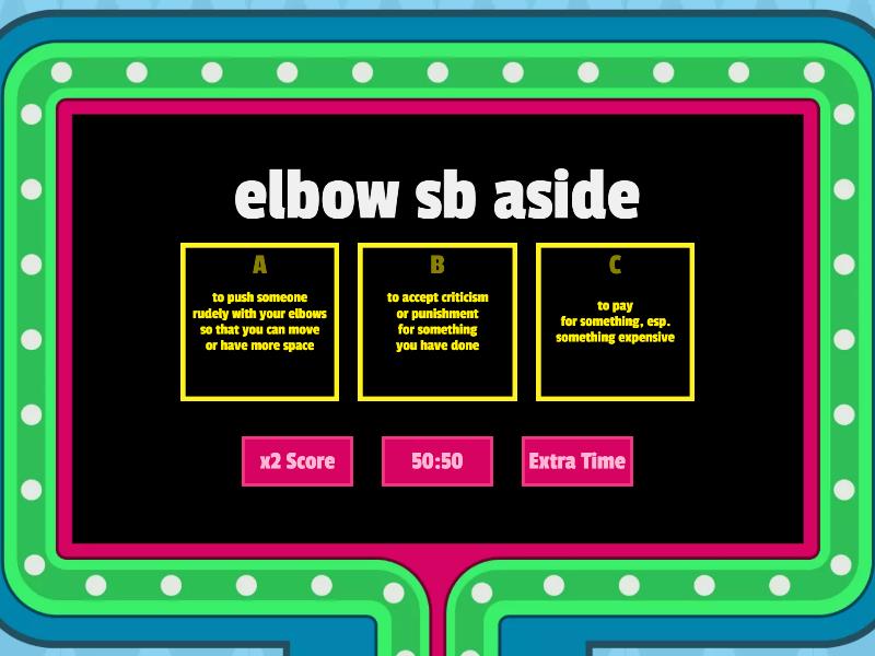 Body part Idioms - Gameshow quiz