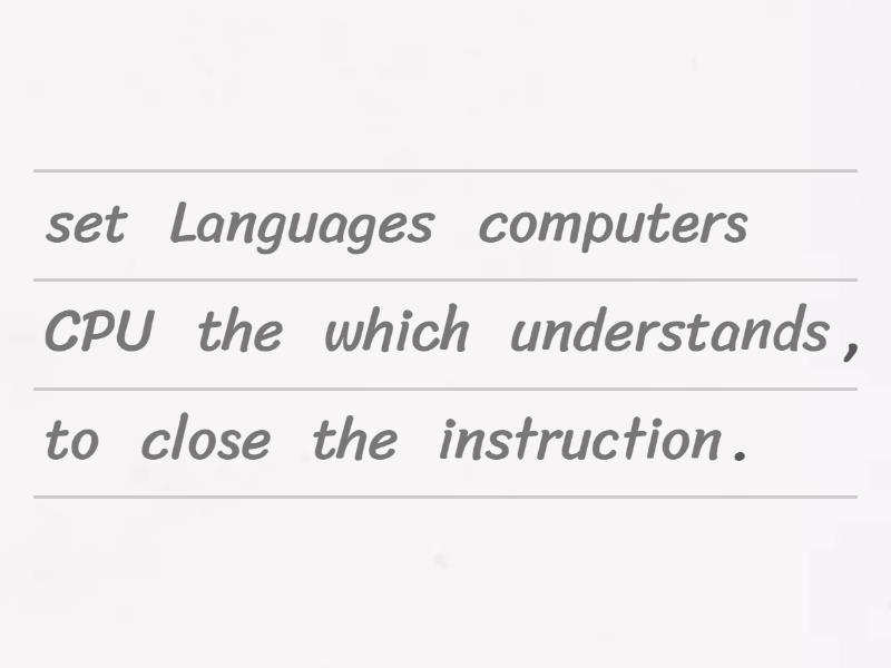 Low Level Programming Languages Definition - Unjumble Low Level Programming Languages Definition - Unjumble