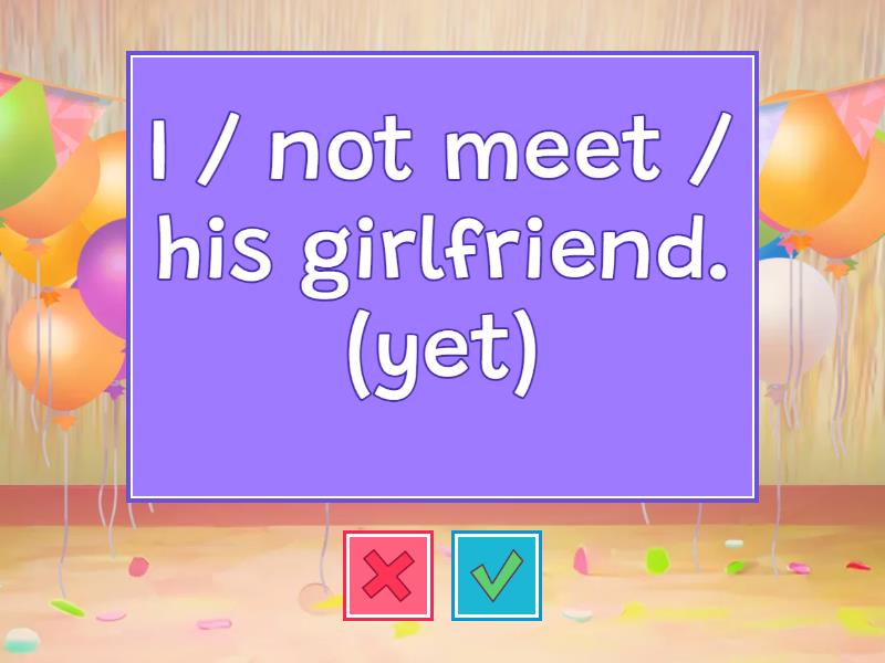 Present Perfect: already, just, yet - Flash cards