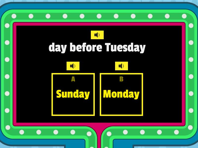 Day Before, Day After - Gameshow quiz