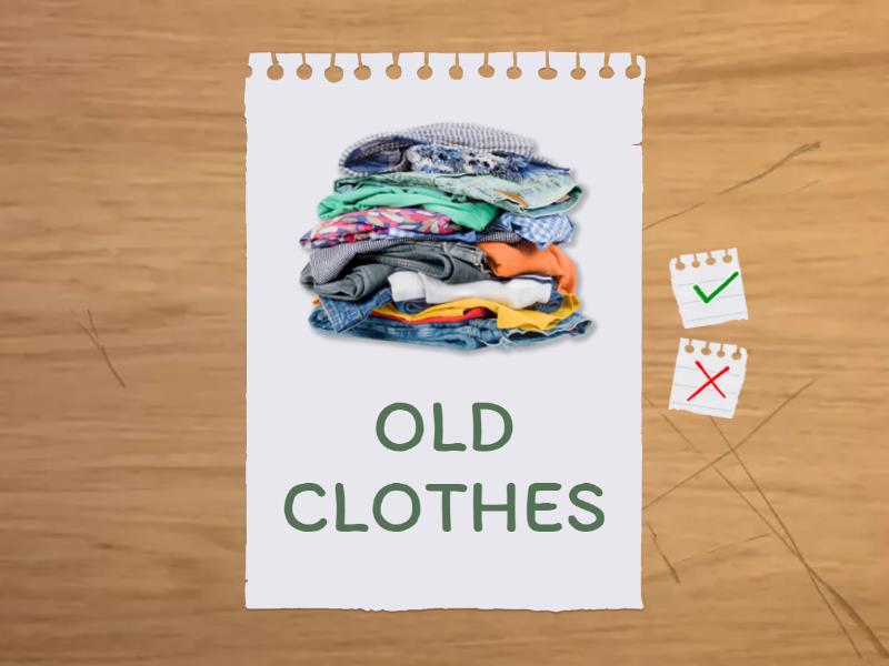 Prepare Unit 16 Old Clothes - Flash cards