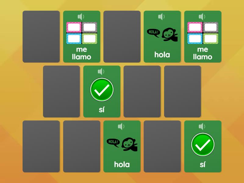 Greetings Matching Game - Matching pairs