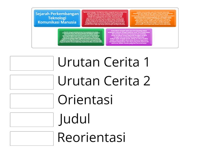 1. Mengurutkan struktur teks rekon - Match up